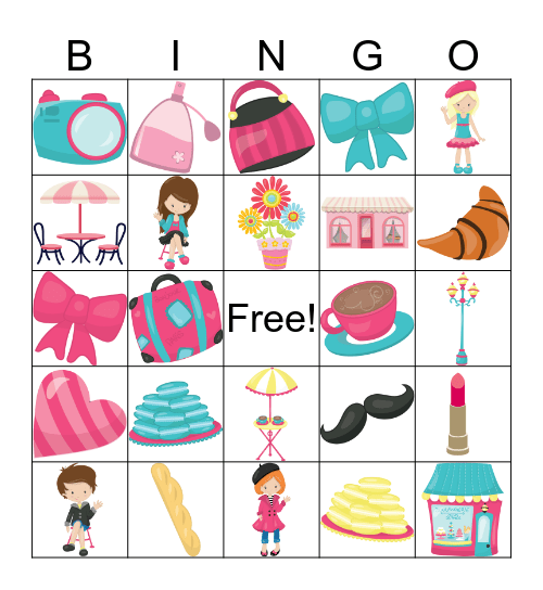 Paris Bingo Card