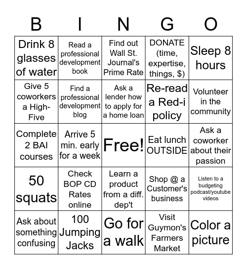 BOP BLACKOUT Bingo Card