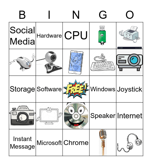 Computer Terms Bingo Card