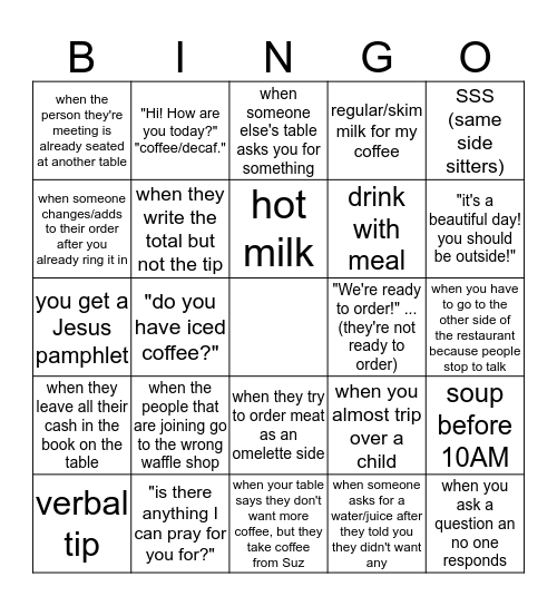 Awful Waffle Bingo Card