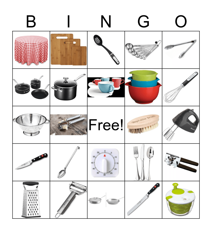 Kitchen Basics Bingo Card