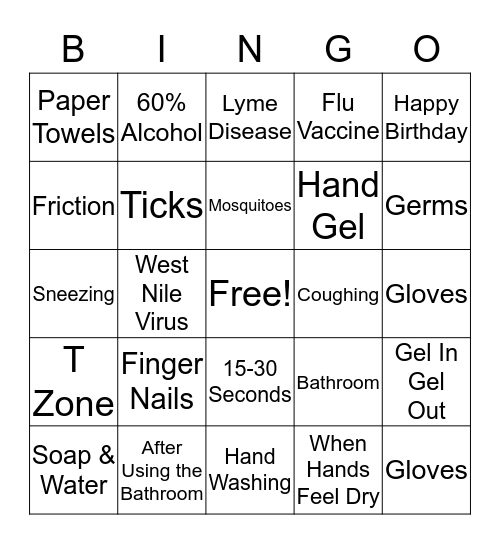 NLMC Infection Prevention Bingo Card