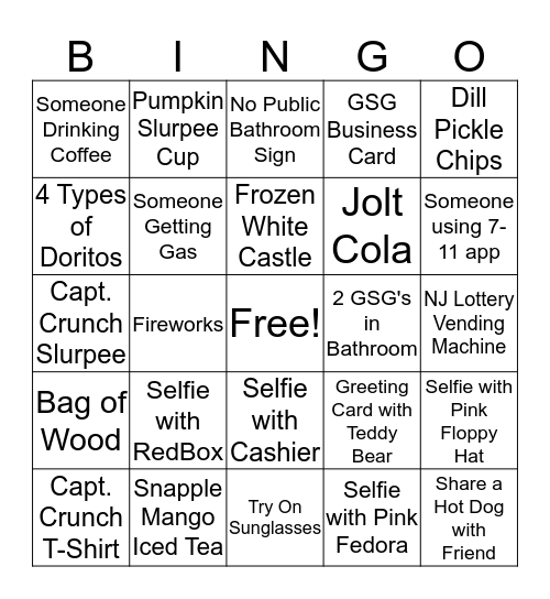 7-Eleven Bingo! Bingo Card