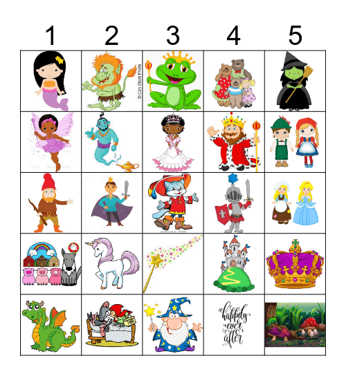 Fairy Tale Bingo Card