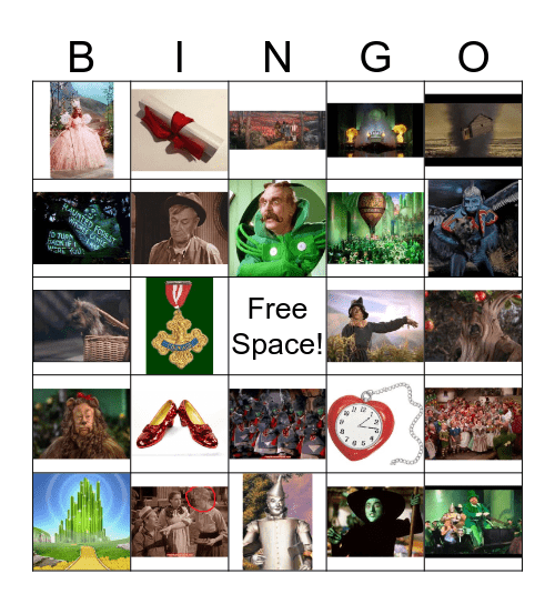 Wizard of Oz Bingo Card