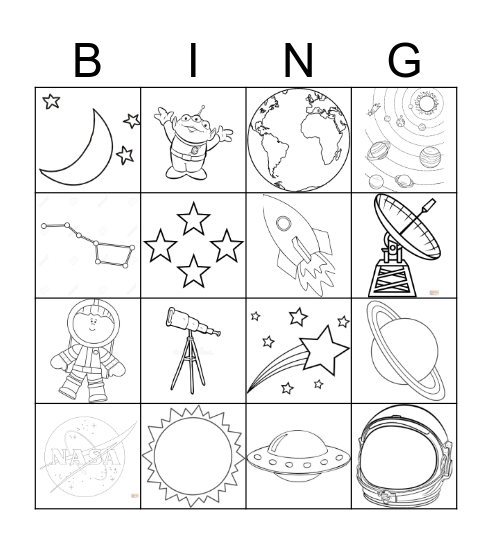 OUTER SPACE! Bingo Card