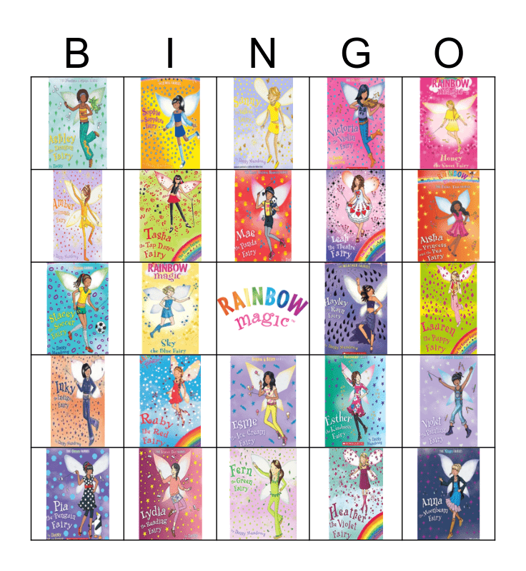 Rainbow Magic Bingo Bingo Card