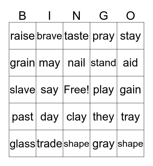 Yew Ming's Bingo (#19) Bingo Card