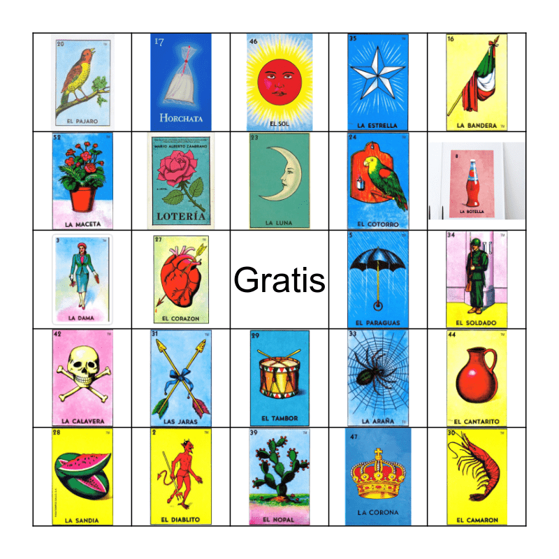 Loteria! Bingo Card