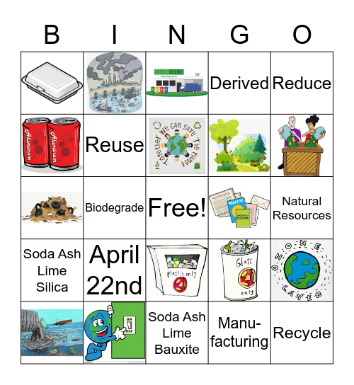 Reduce, Reuse, Recycle! Bingo Card