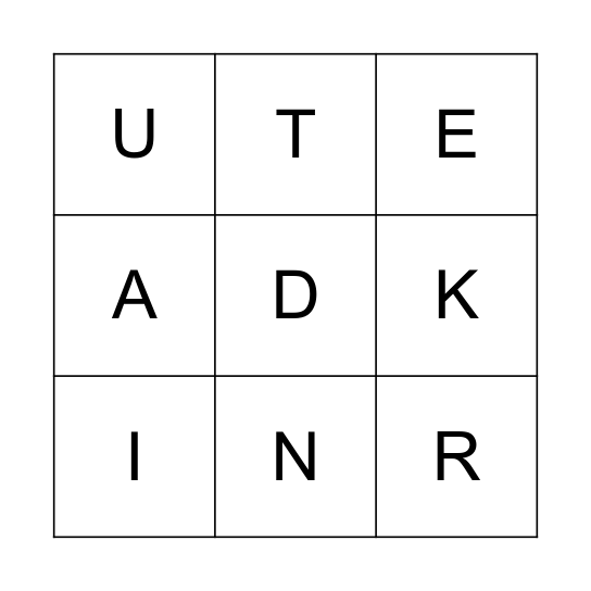 KM RANGKAI KATA Bingo Card