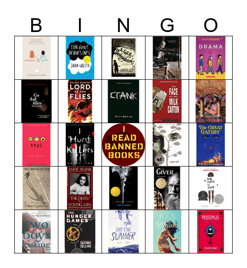 Banned Books BINGO Card