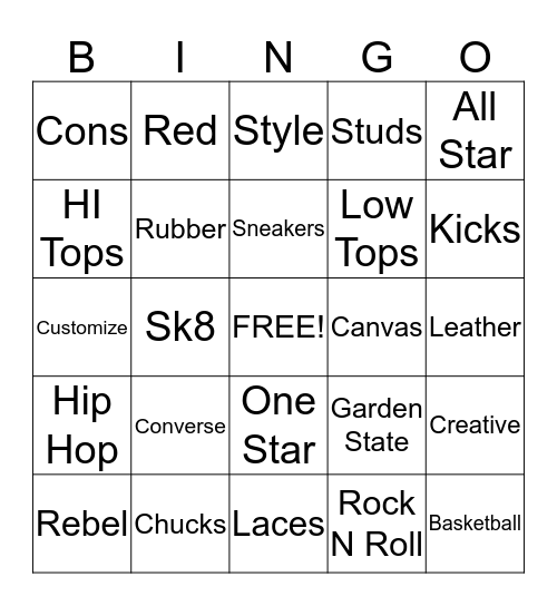 All Star Bingo Card