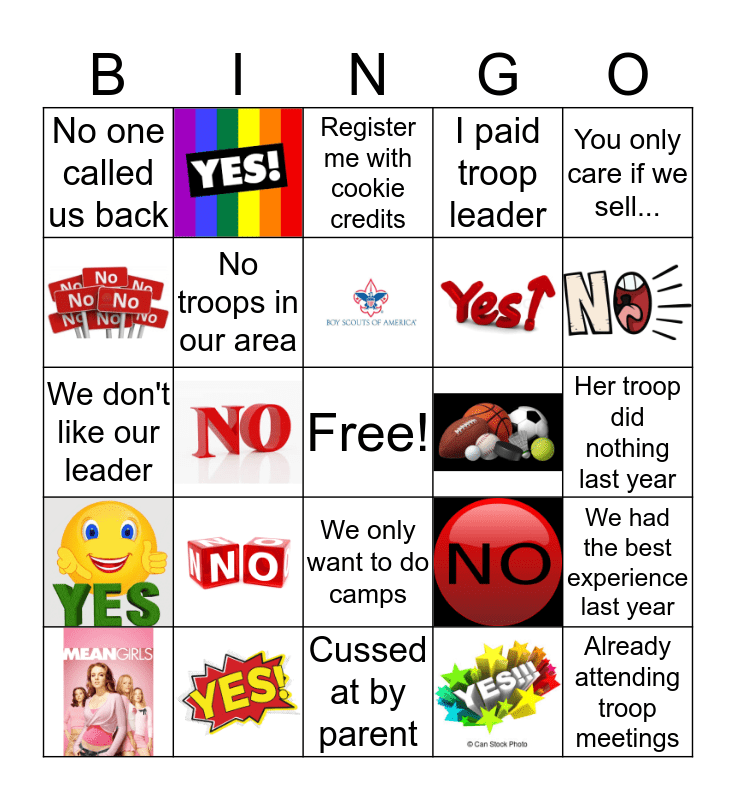 GSKH Call-A-Thon BINGO Card
