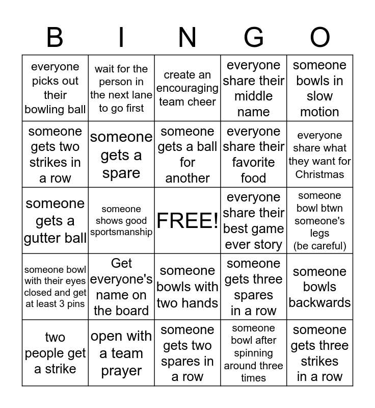 First team to perform all these tasks wins !!!! Bingo Card