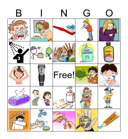 Hygiene Bingo Card