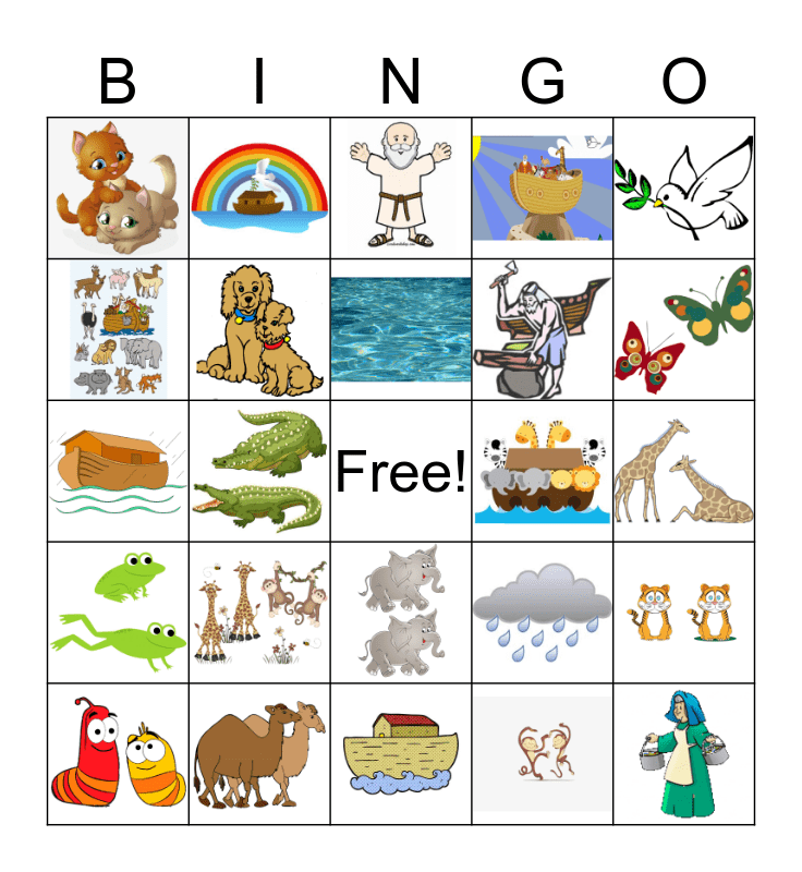Noah & the Ark Bingo Card