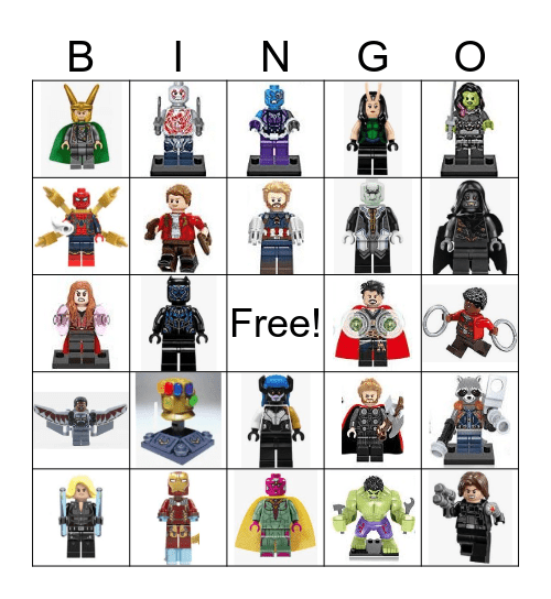 Avengers Infinity War Bingo Card