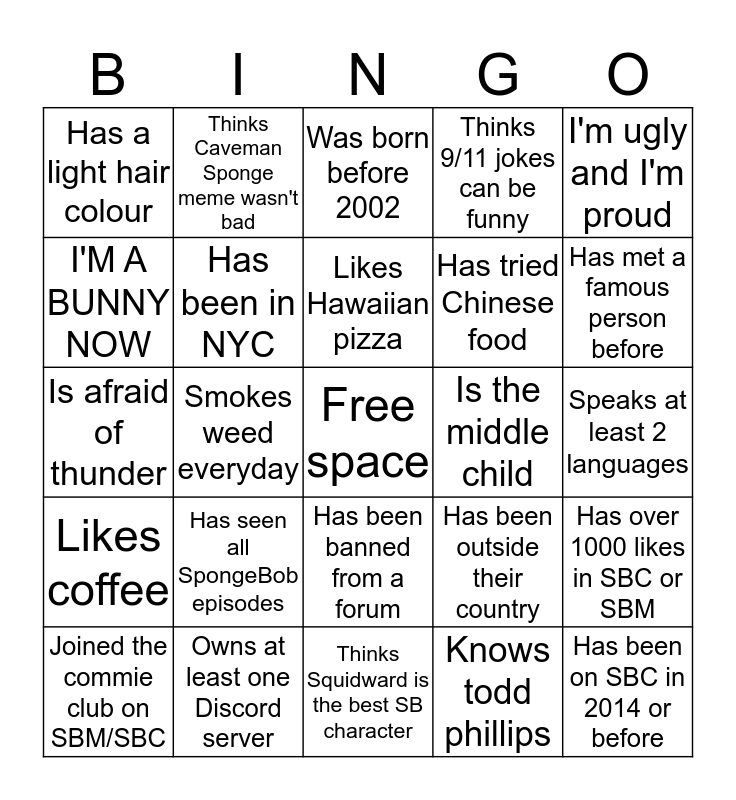 Random Bingo Cuz I Don t Have Enough Ideas For A Single Topic Bingo Card Random Bingo Cuz I Don t Have Enough Ideas For A Single Topic Bingo Card