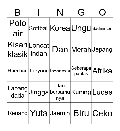 Bingo Card