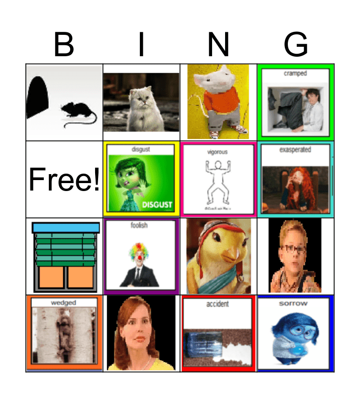 Stuart Little Bingo Card