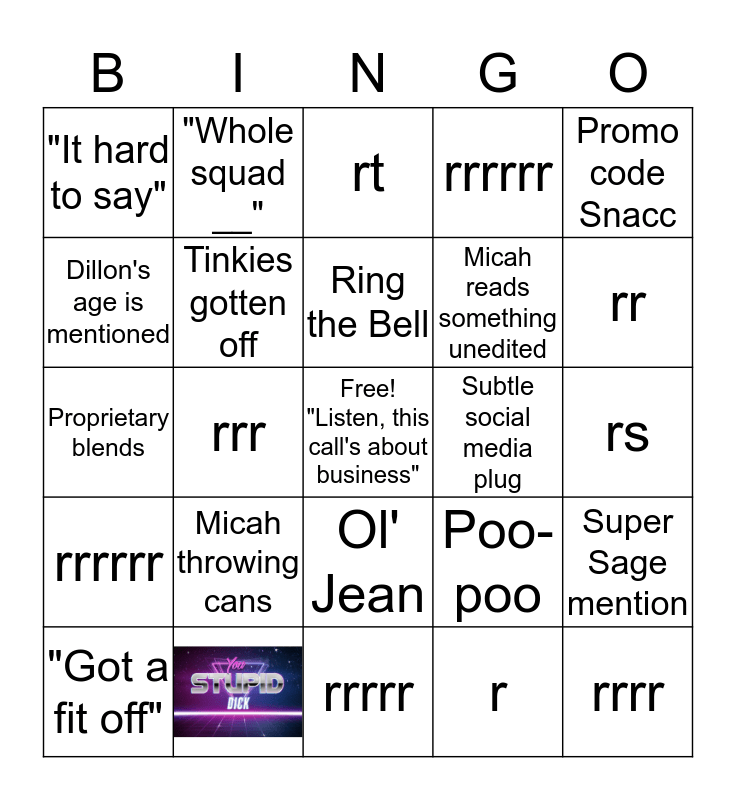Touching Base Bingo Card