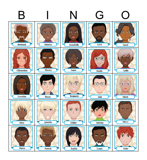 QUI EST-CE ? Bingo Card