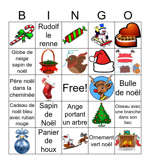Noel Bingo Card