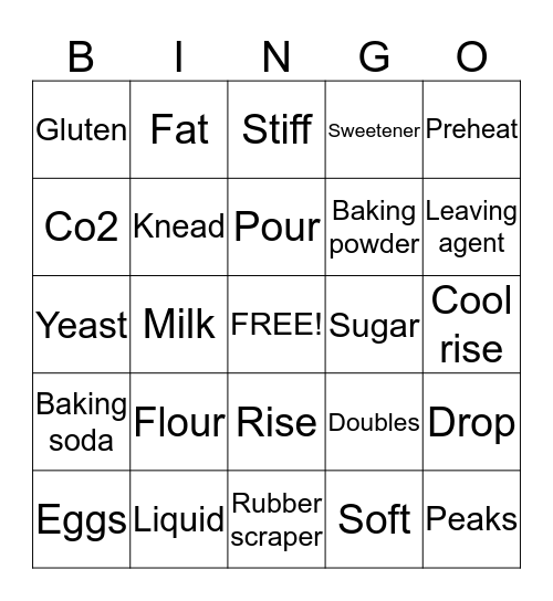 Breads Bingo Card