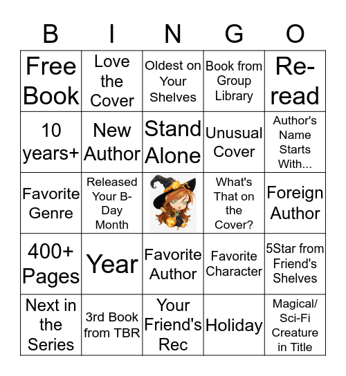 Fantasy/Sci-Fi Bingo Card