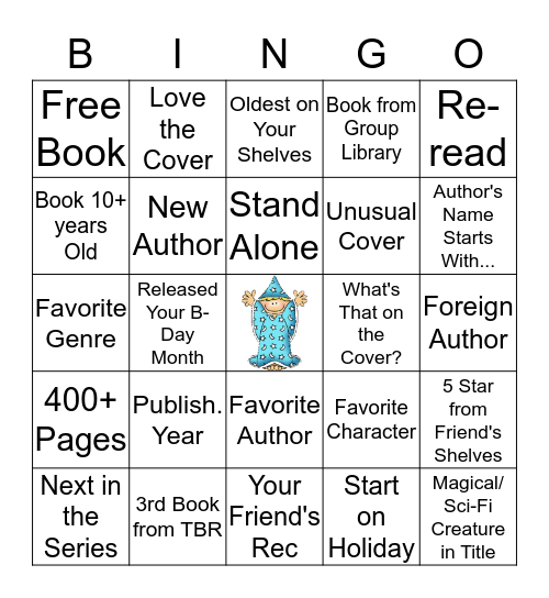 Fantasy/Sci-Fi Bingo Card