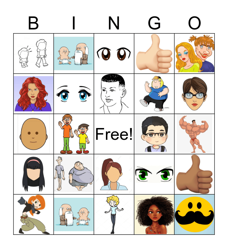 Physical Description Bingo Card
