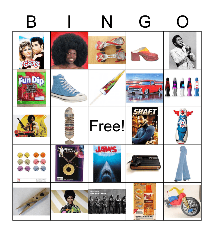 70's BINGO Card