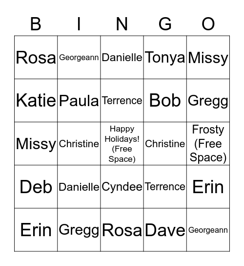 You Did What? Bingo Card