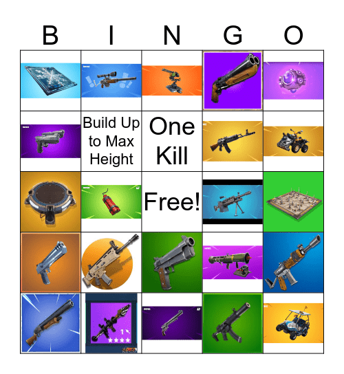 Fortnite Bingo Card