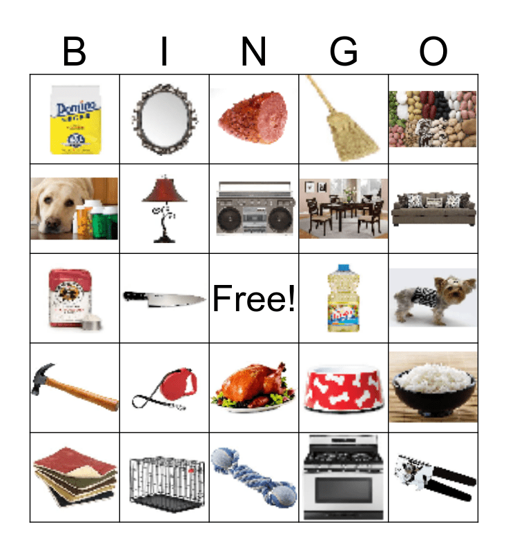Giving back Bingo Card