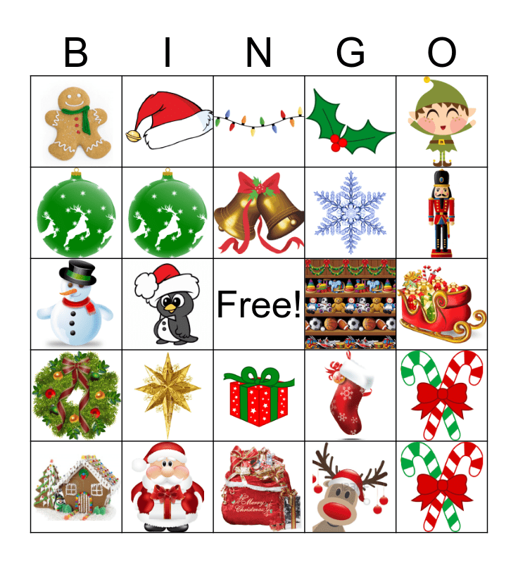 Santas Workshop Bingo Card