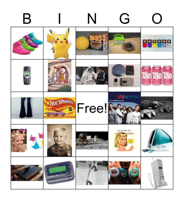 Generational Bingo Card