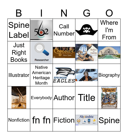 Library Review Bingo Card