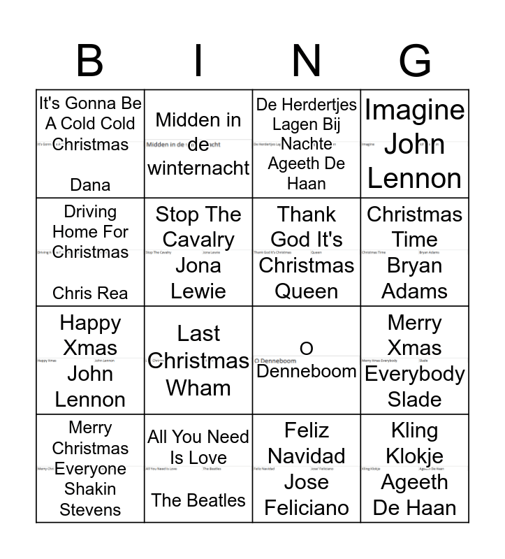 Bingo Card