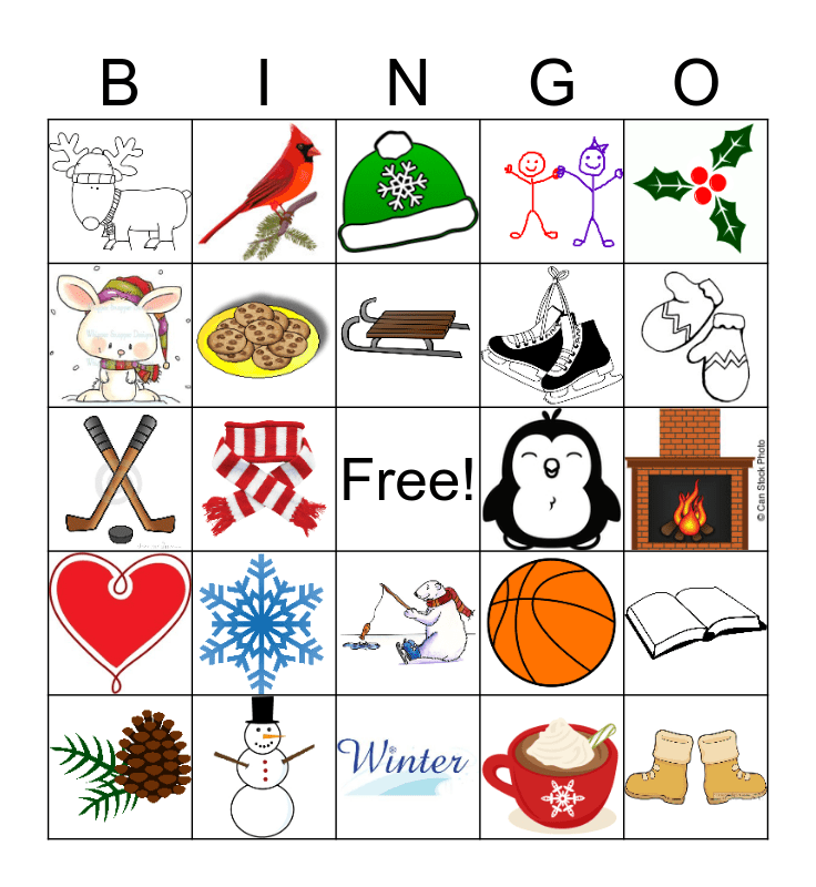 Winter Break Bingo Card