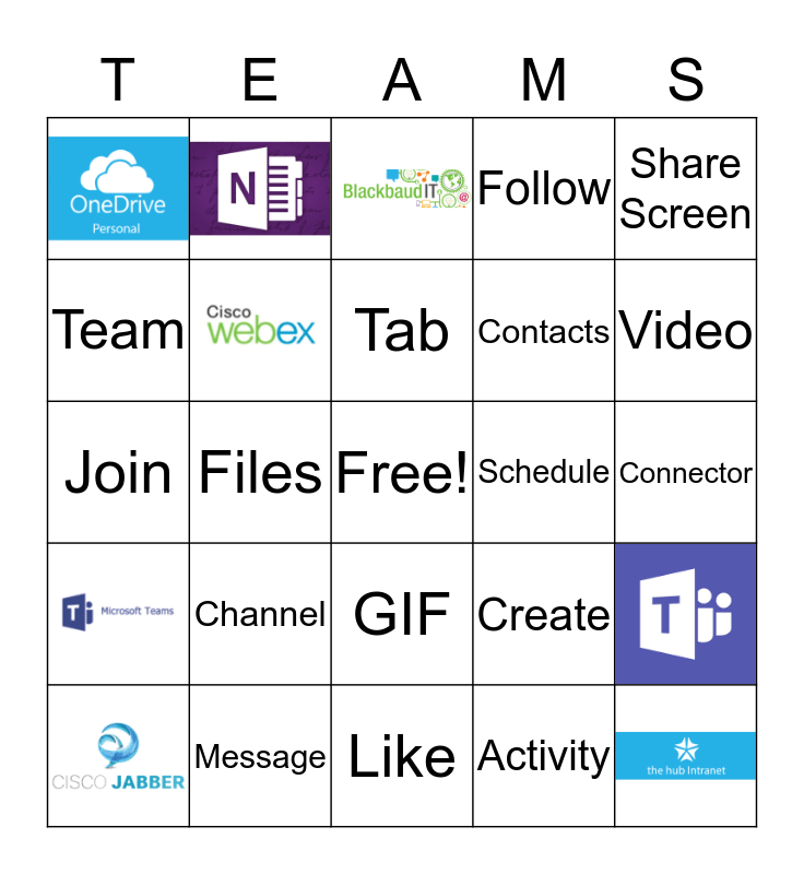 Microsoft Teams Bingo Card