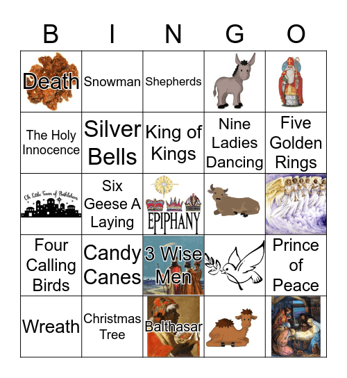 EPIPHANY BINGO Card