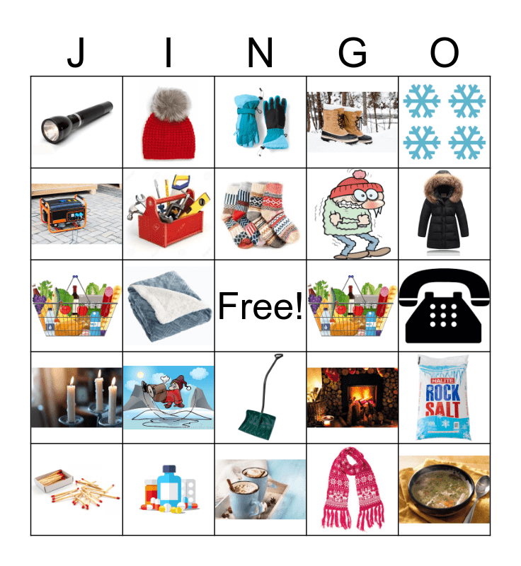 Winter Jingo Bingo Card