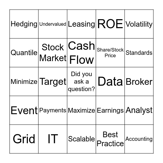 Global Finance BINGO Card