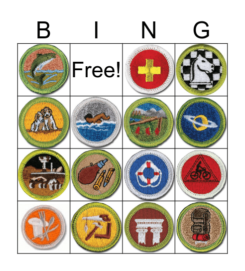 Merit Badge Bing(o) Bingo Card
