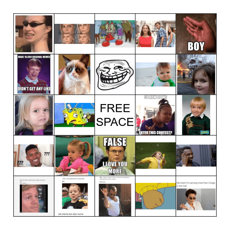 Meme Bingo Bingo Card