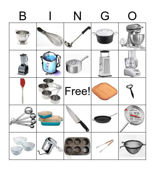 Cooking Tools Bingo Card