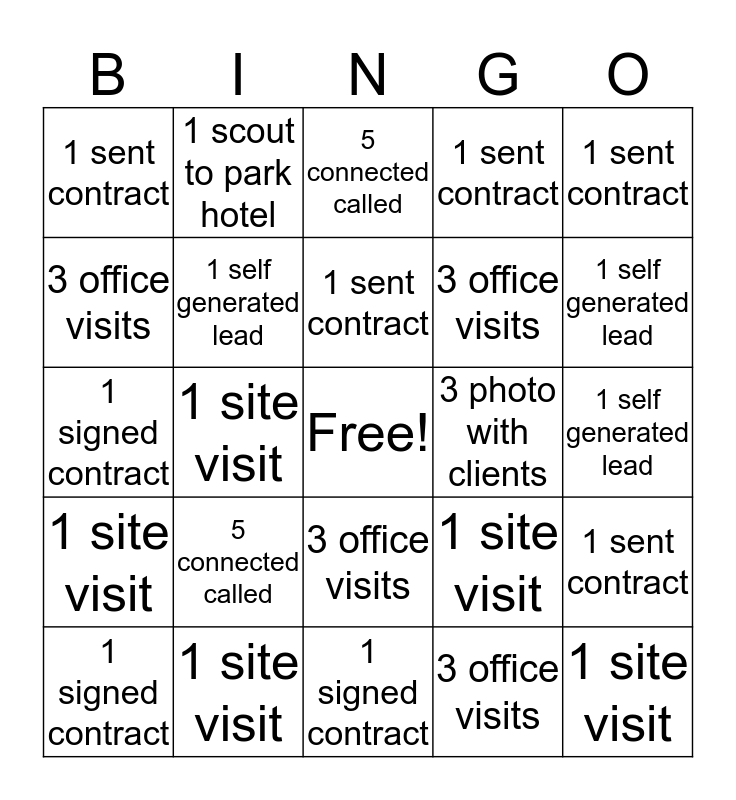 Hilton Effect Bingo Card