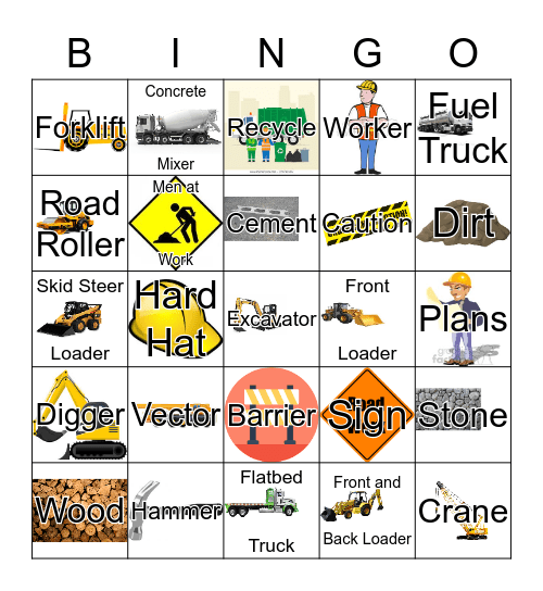 Construction Bingo Card